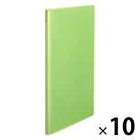 キングジム シンプリーズ クリアーファイル 固定式 透明表紙 A4タテ 40ポケット 緑 186TSPW-G 8冊 - アスクル
