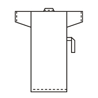 KAZEN 患者衣ガウン （検査着 検診衣） 男女兼用 LL 289-98（直送品） - アスクル
