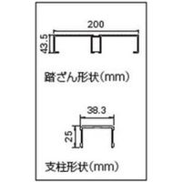 長谷川工業 組立式作業台 ライトステップ DB4-6412 4段 1台（直送品） - アスクル