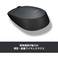 ロジクール 無線（ワイヤレス）マウス M171 3ボタン 左右対称 電池式 2年保証 グラファイト M171RGR 1個 - アスクル