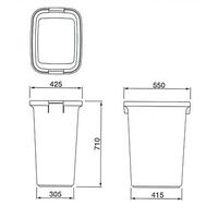 エスコ（esco） 90L ダストボックス（蓋付） 1セット EA995CA-124（直送品） - アスクル