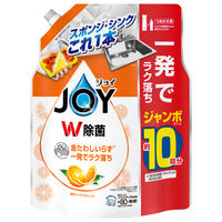ジョイ JOY W除菌 食器用洗剤 シトラスオレンジの香り 詰め替え ジャンボ 1300mL 1セット（1個×3） P＆G - アスクル