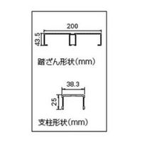 長谷川工業 組立式作業台 ライトステップ DB4-8412 1PC（直送品） - アスクル