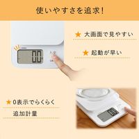【デジタルはかり】 ドリテック デジタルスケール「ブランジェ」1kgホワイト KS-629WT 1個 - アスクル