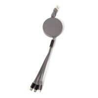 3WAYケーブル ブラック LAKOLE/ラコレ - アスクル