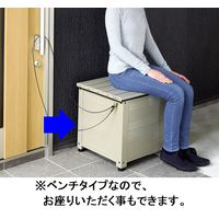 グリーンライフ(GREENLIFE) アルミベンチ型宅配ボックス 幅700×奥行465×高さ485mm チタングレー TRA-64(TGY) 1個（直送品） - アスクル