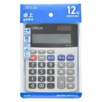 オーム電機 OffiStyle 税率電卓 卓上 12桁 07-8637 1台 - アスクル