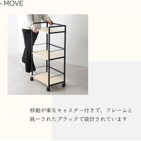 アスカ デスクワゴン3段 ブラック DWG03BK 1箱（直送品） - アスクル