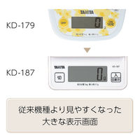 タニタ（TANITA） キッチンスケール 1kg ホワイト KD-187-WH 1個 計量器 クッキングスケール はかり - アスクル