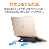 ノートPCスタンド 超薄型ノートパソコンスタンド CR-AS1 1個 サンワサプライ - アスクル