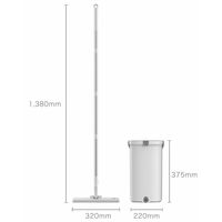 洗濯絞り機能付きマイクロファイバーモップ ピュアマスター 水拭きモップ ダイト EBM-280 1台 - アスクル