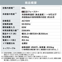 アイリスオーヤマ 奥行スリム冷凍庫 66L IUSN-7A-B 1台 - アスクル