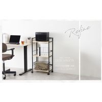 アスカ デスクワゴン3段 ブラック DWG03BK 1箱（直送品） - アスクル